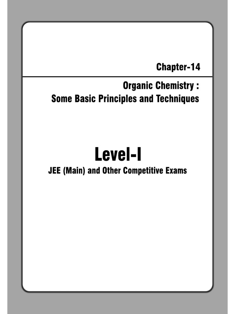 Target 3 CH 14 Organic Chemistry Some Basic Principles and Techniques | PDF