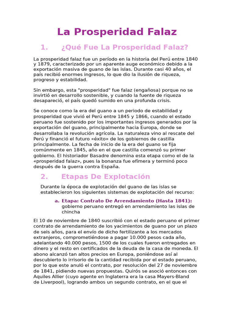 La Prosperidad Falaz | PDF | Perú