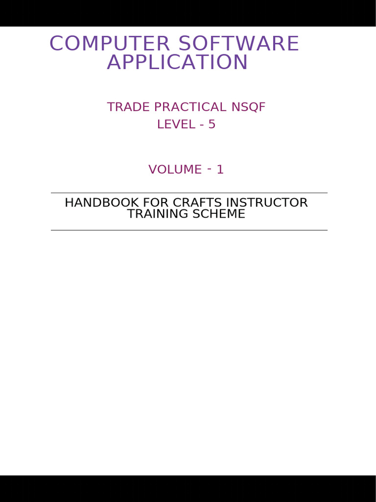 Computer Software Application: Trade Practical NSQF Level - 5 | PDF | Ip Address | Computer Network
