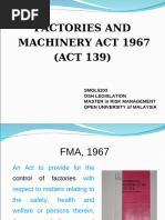 Factories and Machinery Act 1967 (FMA 1967) | PDF