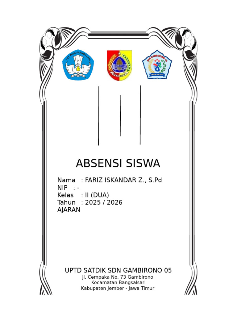 Absensi Kelas 4 - 2025-2026 | PDF