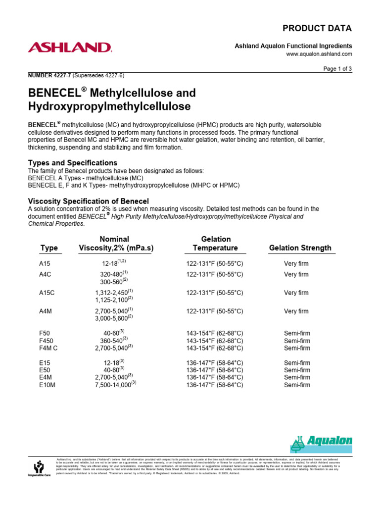 PDS 4227-7 Benecel | PDF | Chemistry | Materials