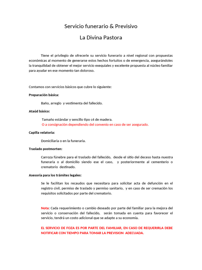 Servicio Funerario | PDF | Casa funeraria | Cremación