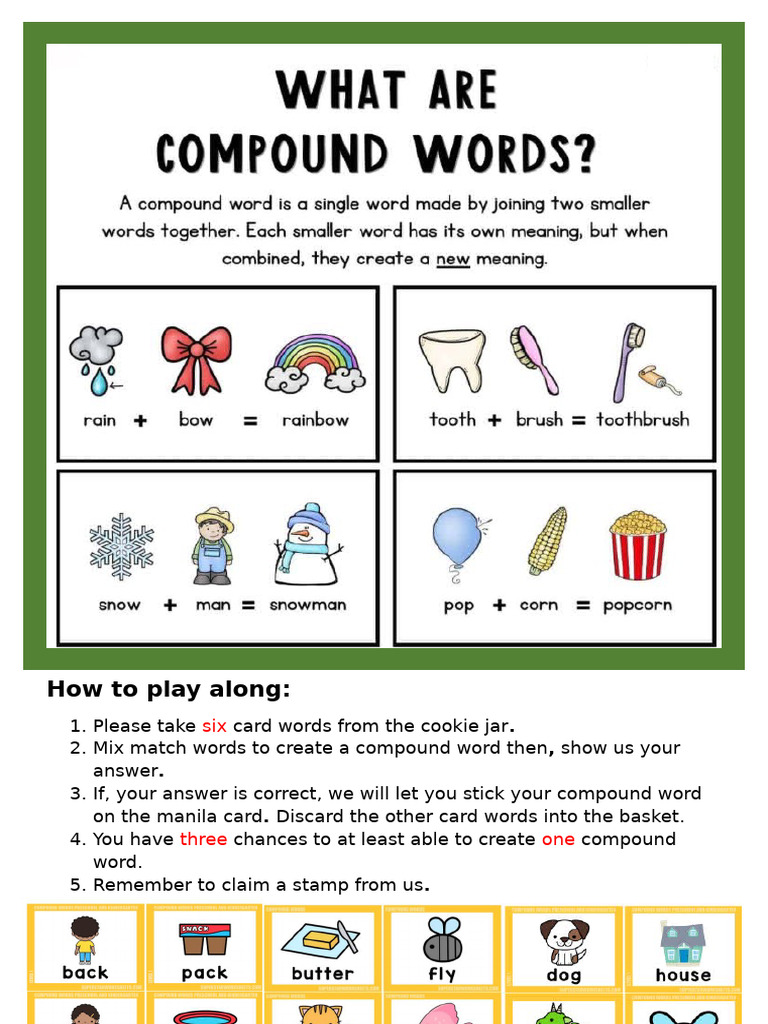 Create Compound Words Game | PDF