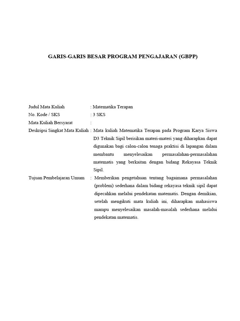 Matematika Terapan untuk Teknik Sipil | PDF