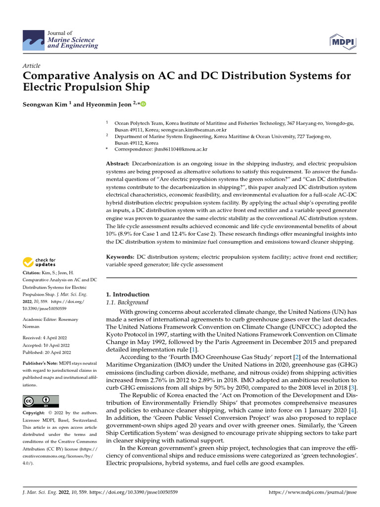 Comparative Analysis On AC and DC Distribution Systems For Electric ...
