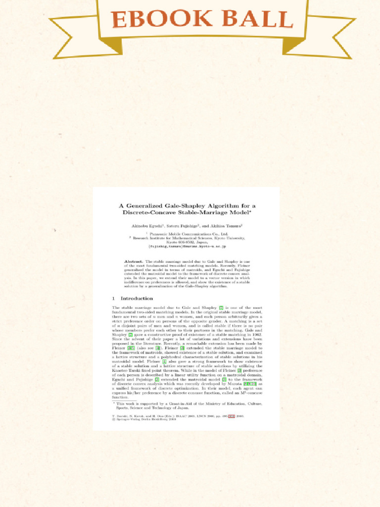 A Generalized Gale Shapley Algorithm For A Discrete Concave Stable ...