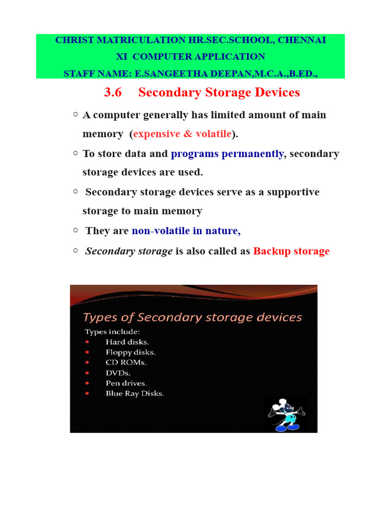 Secondary Storage Devices PDF | PDF