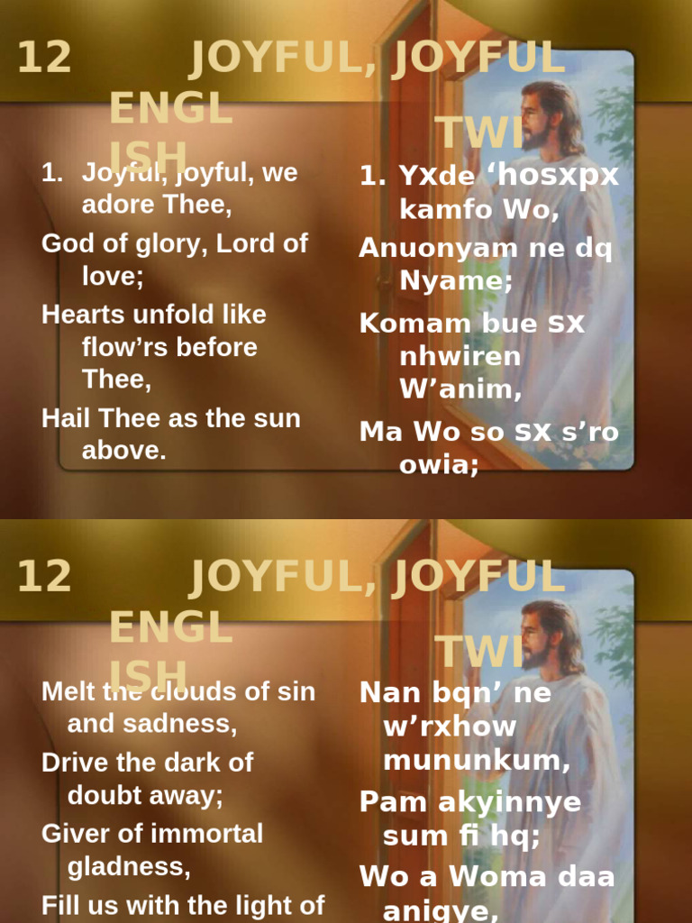 Sdah 12-Joyful, Joyful | PDF | Religious Belief And Doctrine