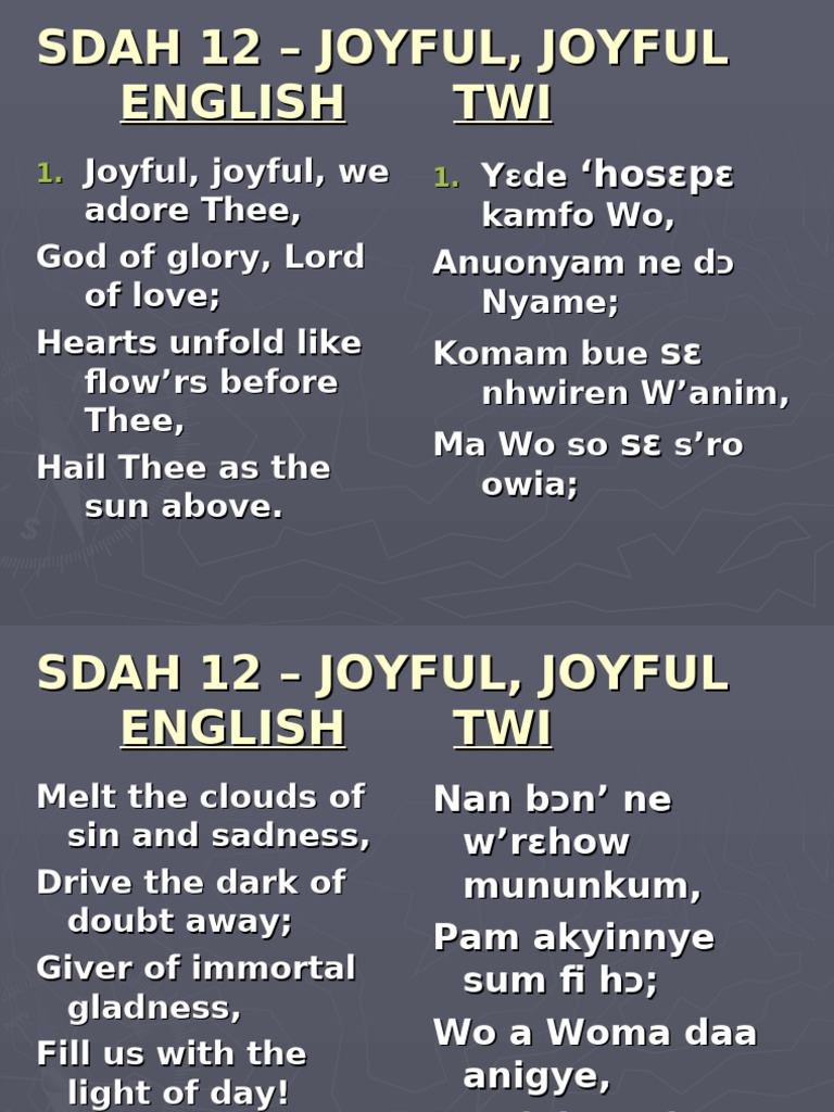 Sdah 12 - Joyful, Joyful | PDF