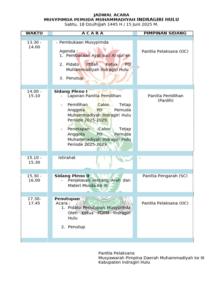 Jadwal Acara | PDF