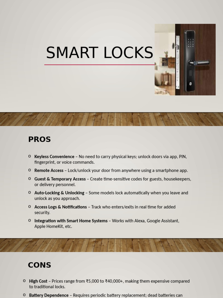Smart Locks: Features, Pros & Cons | PDF