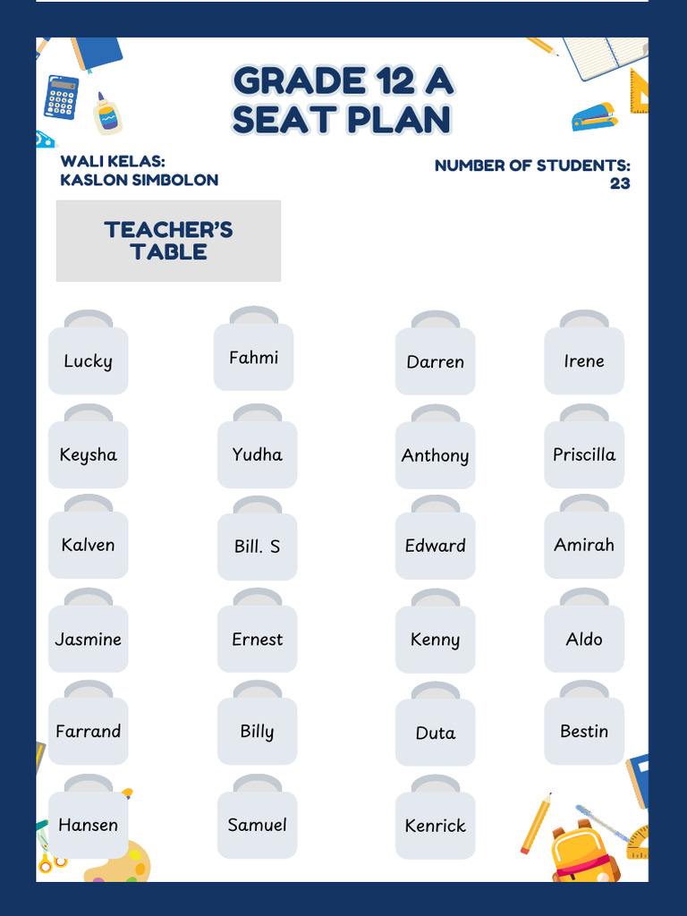 Seating Plan 12A | PDF