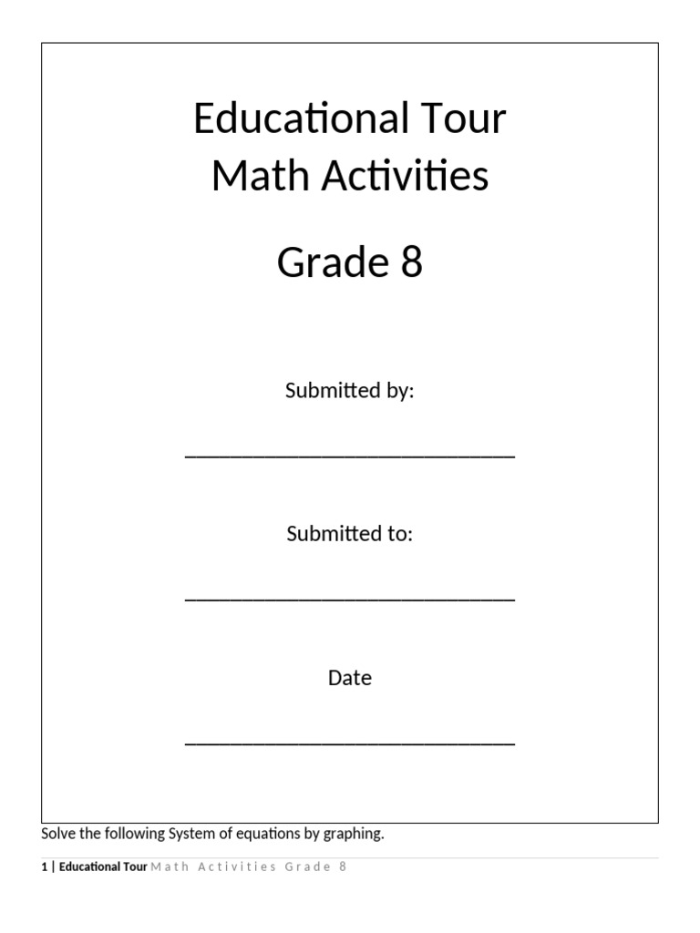 Math Educ Tour Tasks 2023 2024 | PDF | Mathematics | Mathematical Concepts