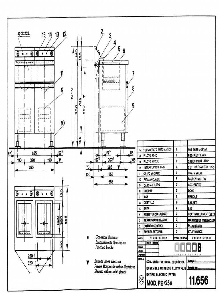 Freidora Eléctrica FE25R - Plano-11656 | PDF