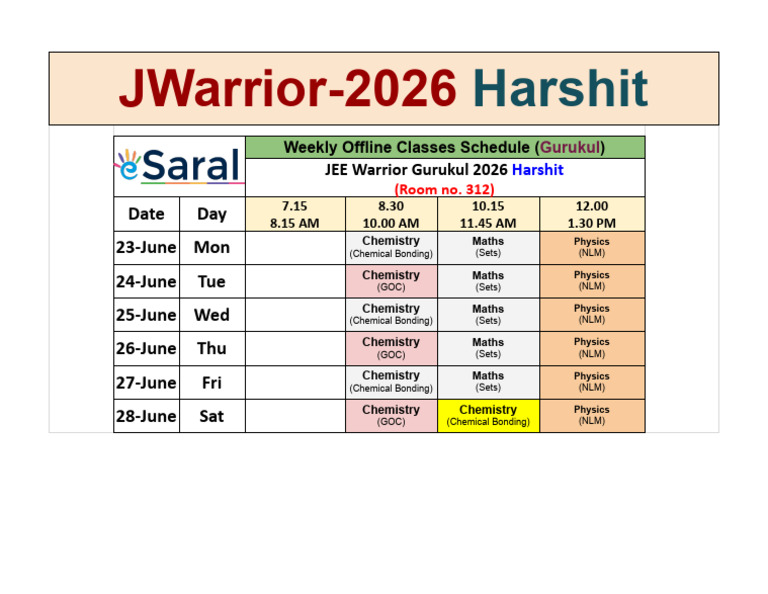 Harshit Revise Schedule (1) | PDF