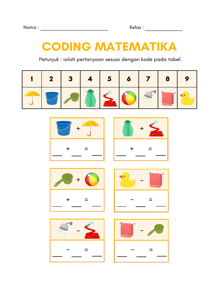Lembar Kerja Coding Matematika | PDF