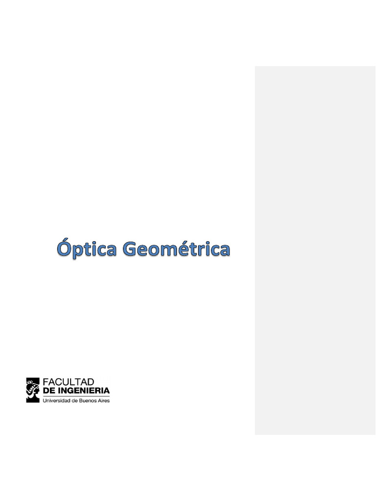 Unidad 10 - Optica Geometrica | PDF | Óptica | Refracción