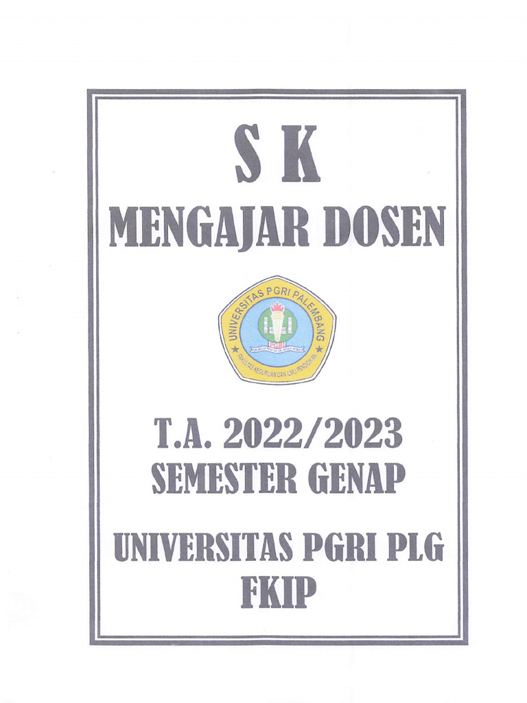 SK Mengajar Pgri 2022 2023 Genap | PDF