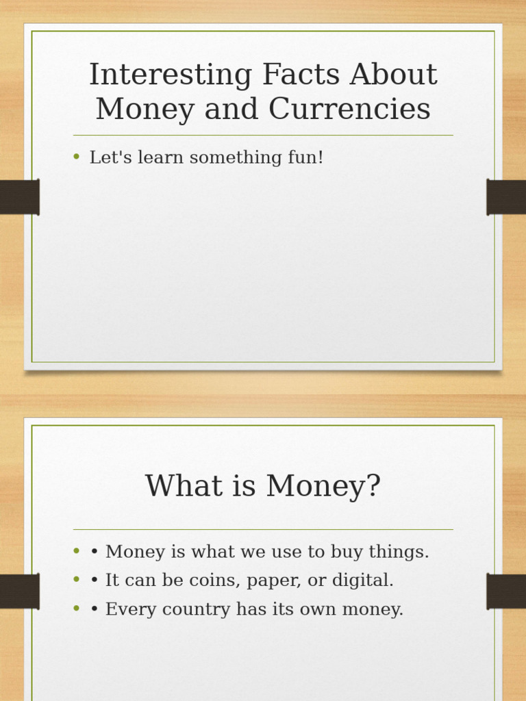 Interesting Facts About Money With Images | PDF