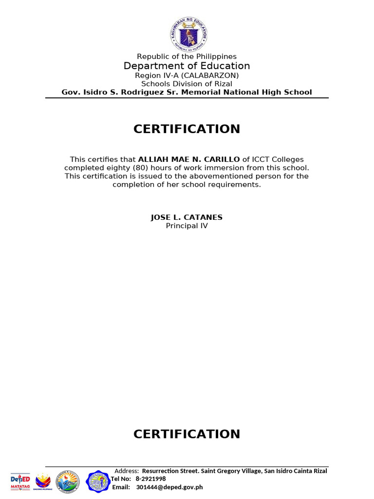 2023 Certification Icct | PDF