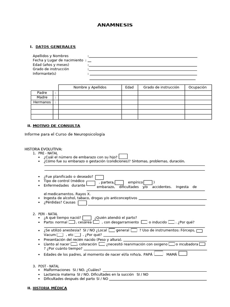 Anamnes Is | PDF | El embarazo | Parto