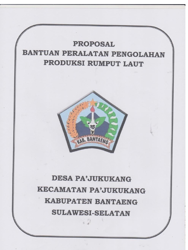 PROPOSAL Pengolahan Rumputlaut PJK New | PDF