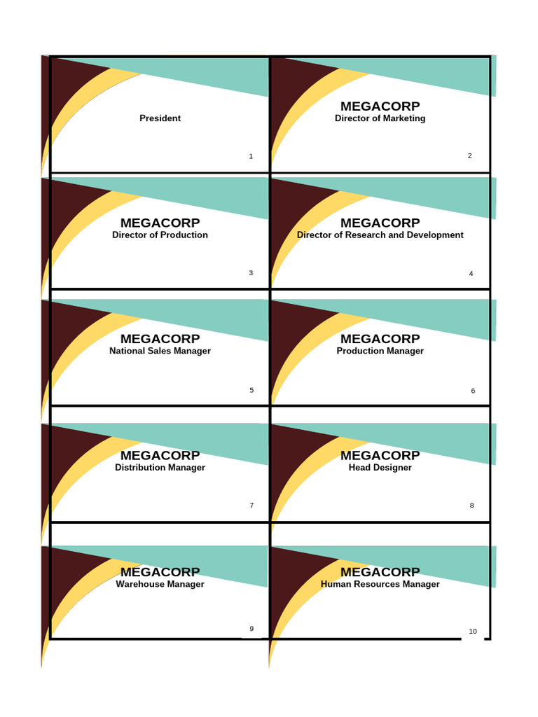 MEGACORP Organizational Structure Overview | PDF