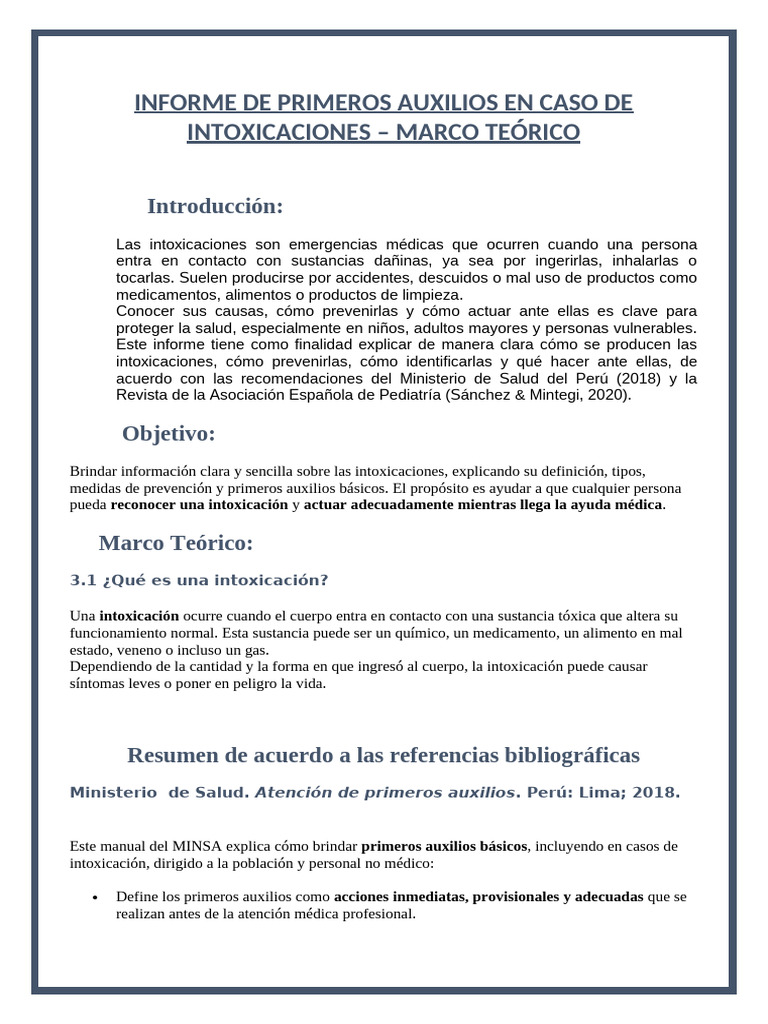 Primeros Auxilios en Intoxicaciones | PDF | Vómitos | Toxicidad