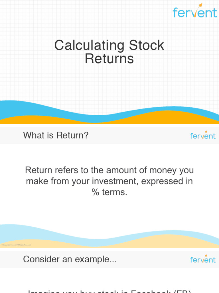 Stock Return Calculation Methods | PDF | Dividend | Stocks