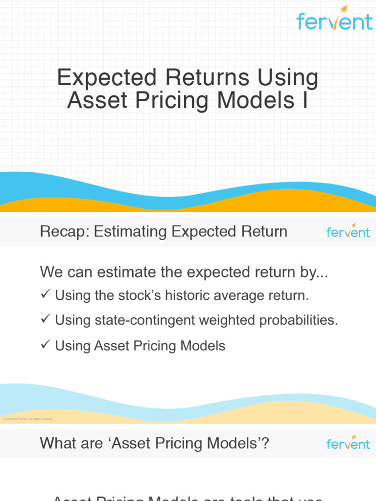 Expected Returns Using AP Models I | PDF | Capital Asset Pricing Model ...