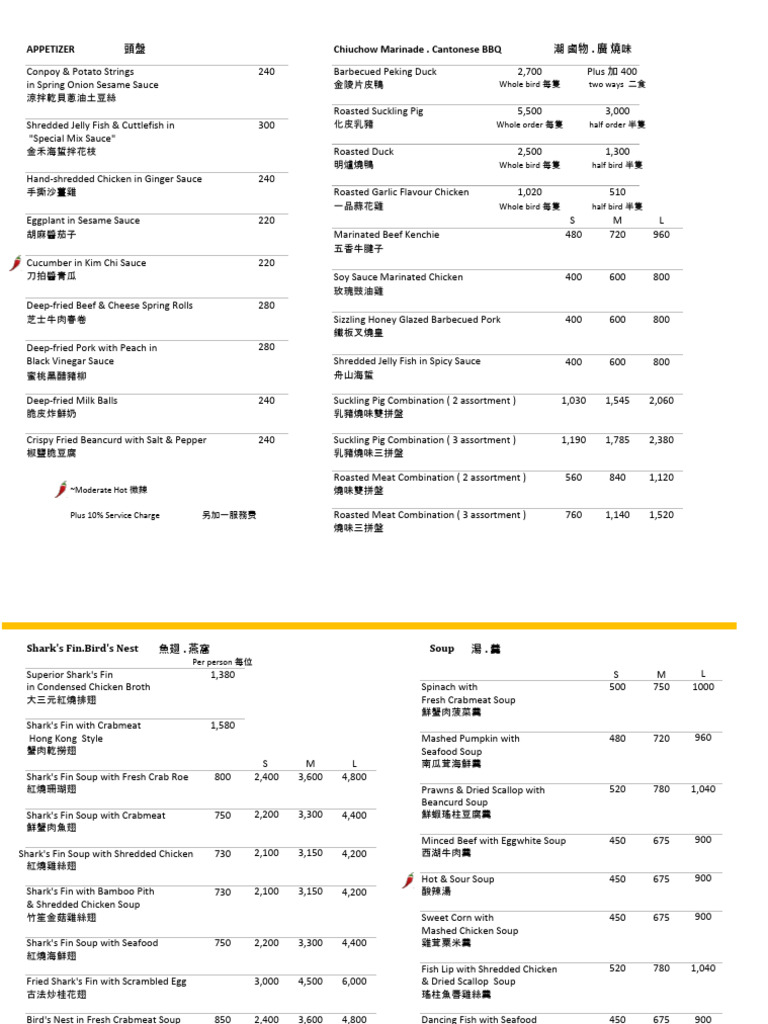 Jade Garden Menu Highlights | PDF | Tofu | Dumpling
