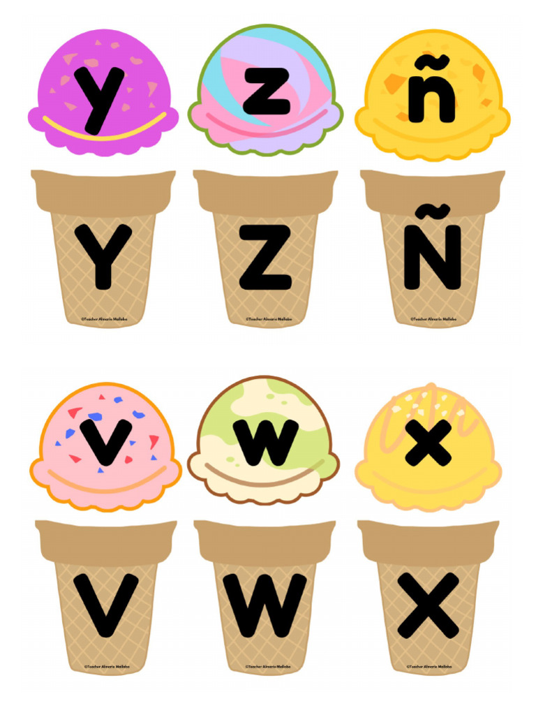 Letters Ice Cream | PDF