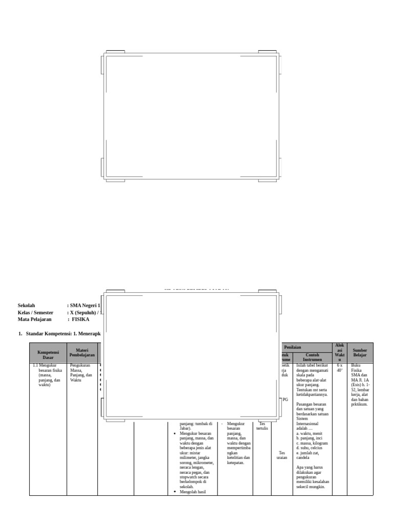 Contoh Silabus PEMBELAJARAN | PDF