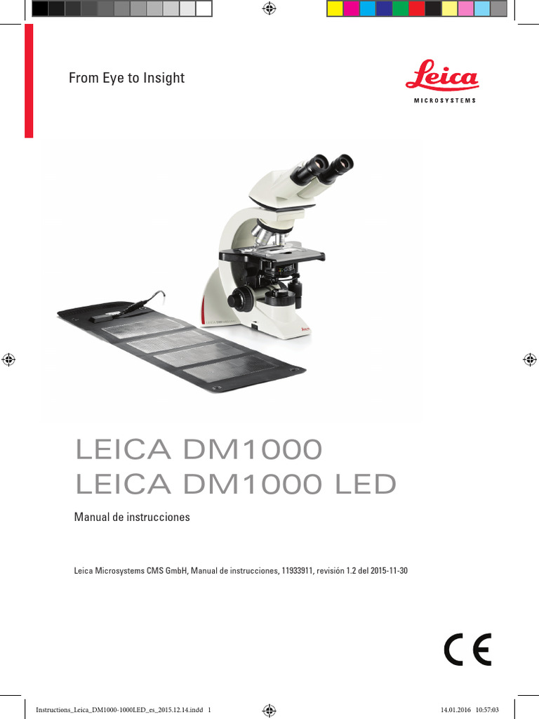 Manual del Leica DM1000 LED | PDF | Tornillo | Laboratorios