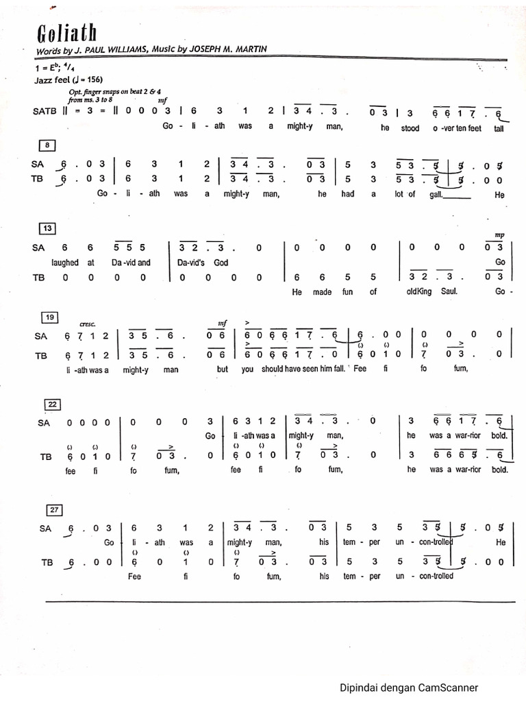 Goliath (Satb) | PDF