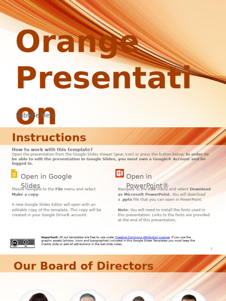 FGST0011 - Orange Presentation Template | PDF | Microsoft Power Point ...