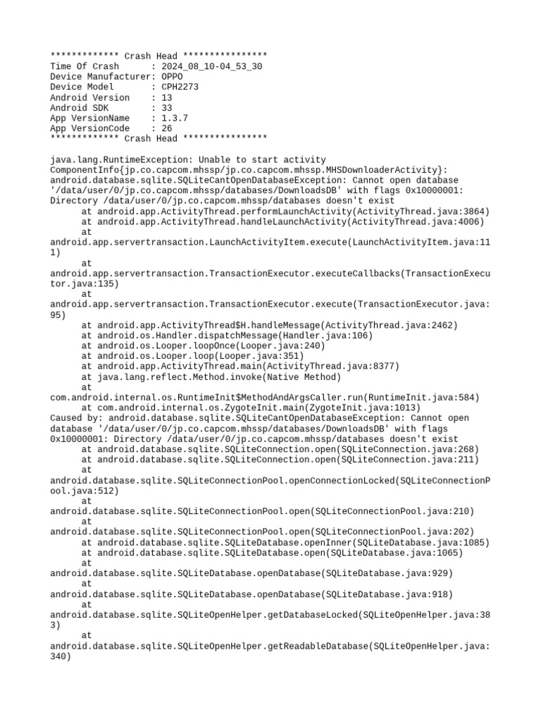 Mod Menu Crash 2024 08 10-04 53 30 | PDF | Java (Programming Language) | Software Industry