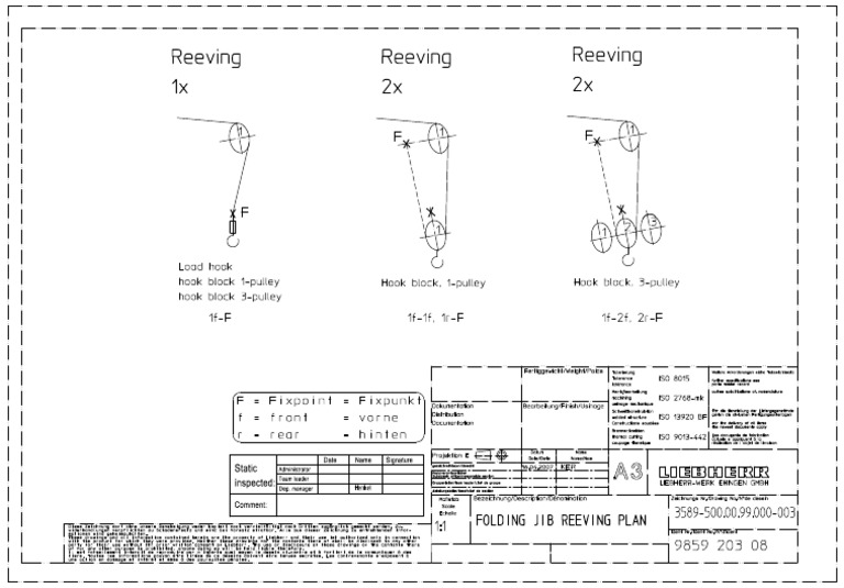 Folding Jib Reeving Plan | PDF