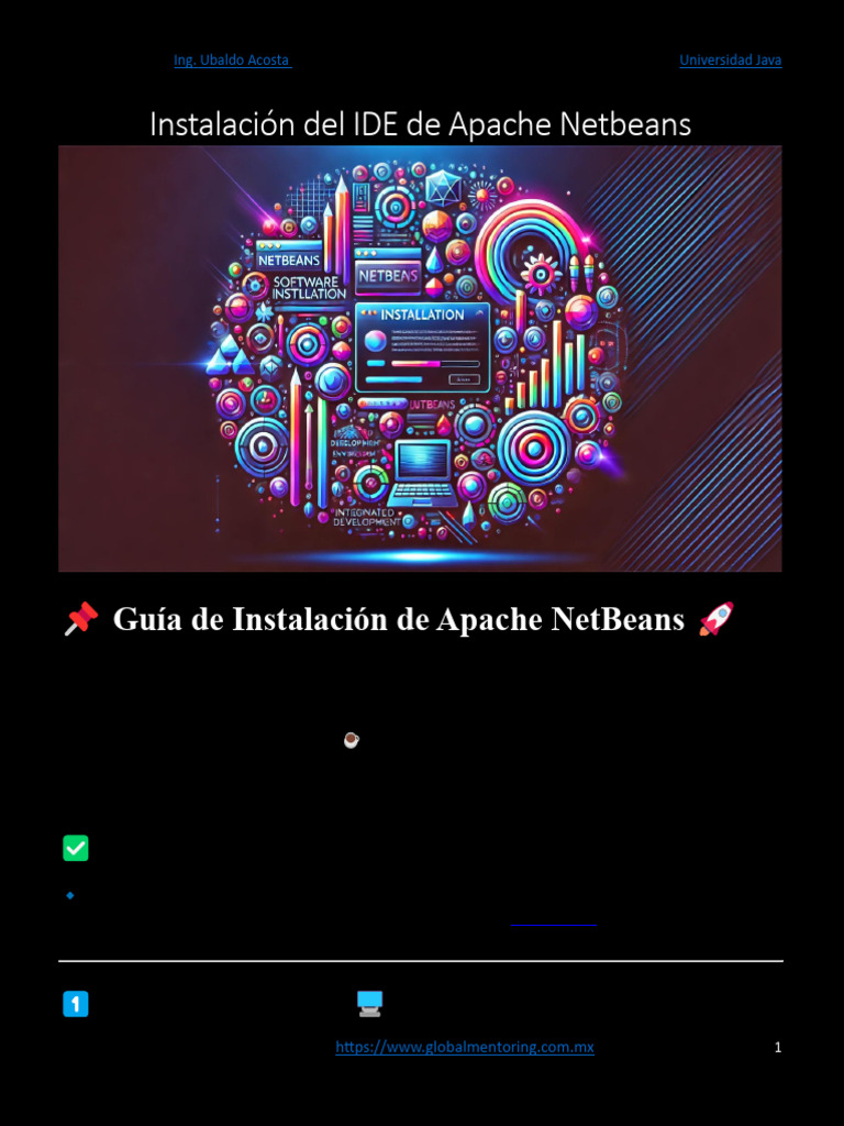 01 10 00 InstalacionApacheNetbeans UJ | PDF | Frijoles Netos | Aplicaciones y software