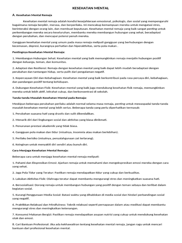 Kesehatan Mental | PDF