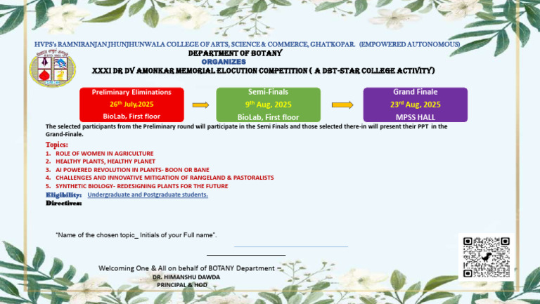 Xxxi DR DV Amonkar Flyer 2025 | PDF