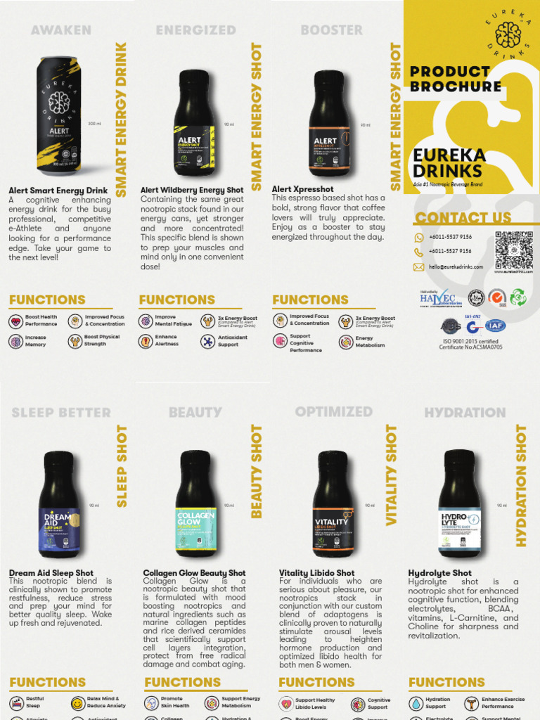 Eureka Drinks Mini Brochure | PDF | Sleep | Mind