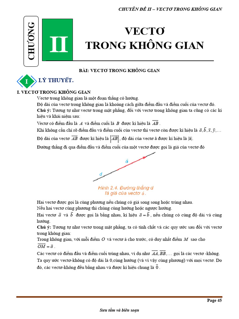 Toan Thuc Te Vecto Va He Truc Toa Do Trong Khong Gian Toan 12 | PDF