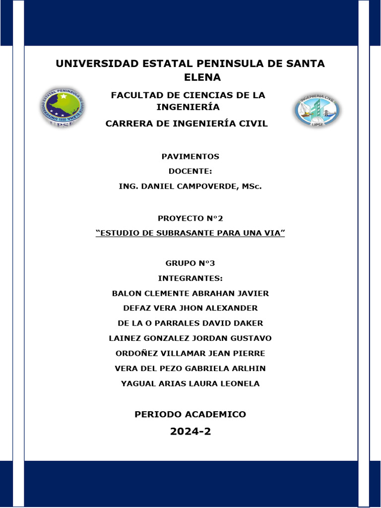 P2 - Estudio de Subrasante | PDF