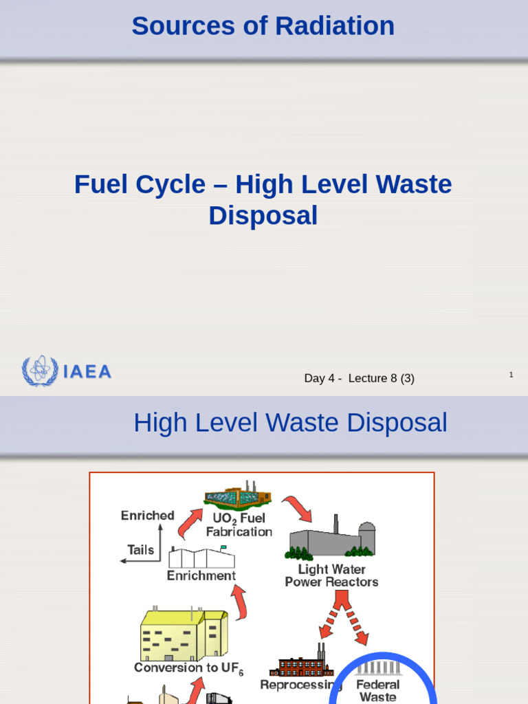 IAEA Lectures High Level Waste | PDF | Radioactive Waste | Nuclear Power