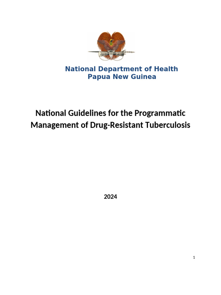 PNG PMDT Guidelines Clean 2024 SG | PDF | Tuberculosis | Human Diseases ...