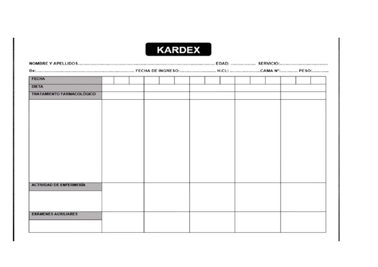 Hoja Kardex | PDF