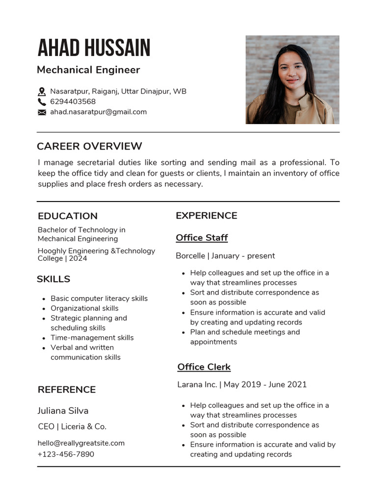 White Simple Student CV Resume | PDF