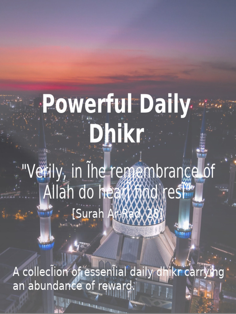 Essential Daily Dhikr Guide | PDF